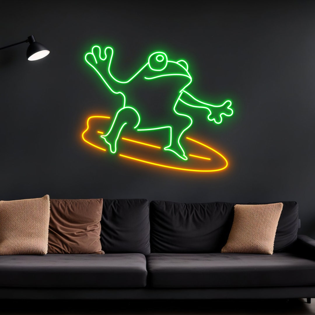 Skateboard Frog Neon Sign, Skateboard Frog Led Signs, Skateboard Frog ...