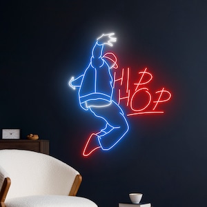 Hiphop Dancer Neon Sign, Hiphop Dance Neon, Custom LED Neon Sign ...