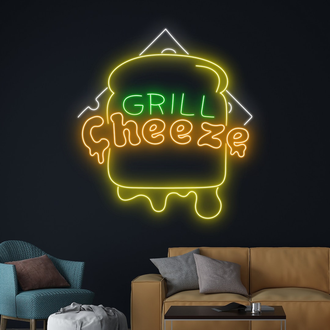 Grill Cheese Sandwich Neon Sign, Grill Cheese Sandwich Led Sign ...