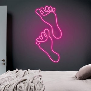 Foot Neon Sign, Human Foot Led Sign, Human Organ Decor Led Light, Foot ...