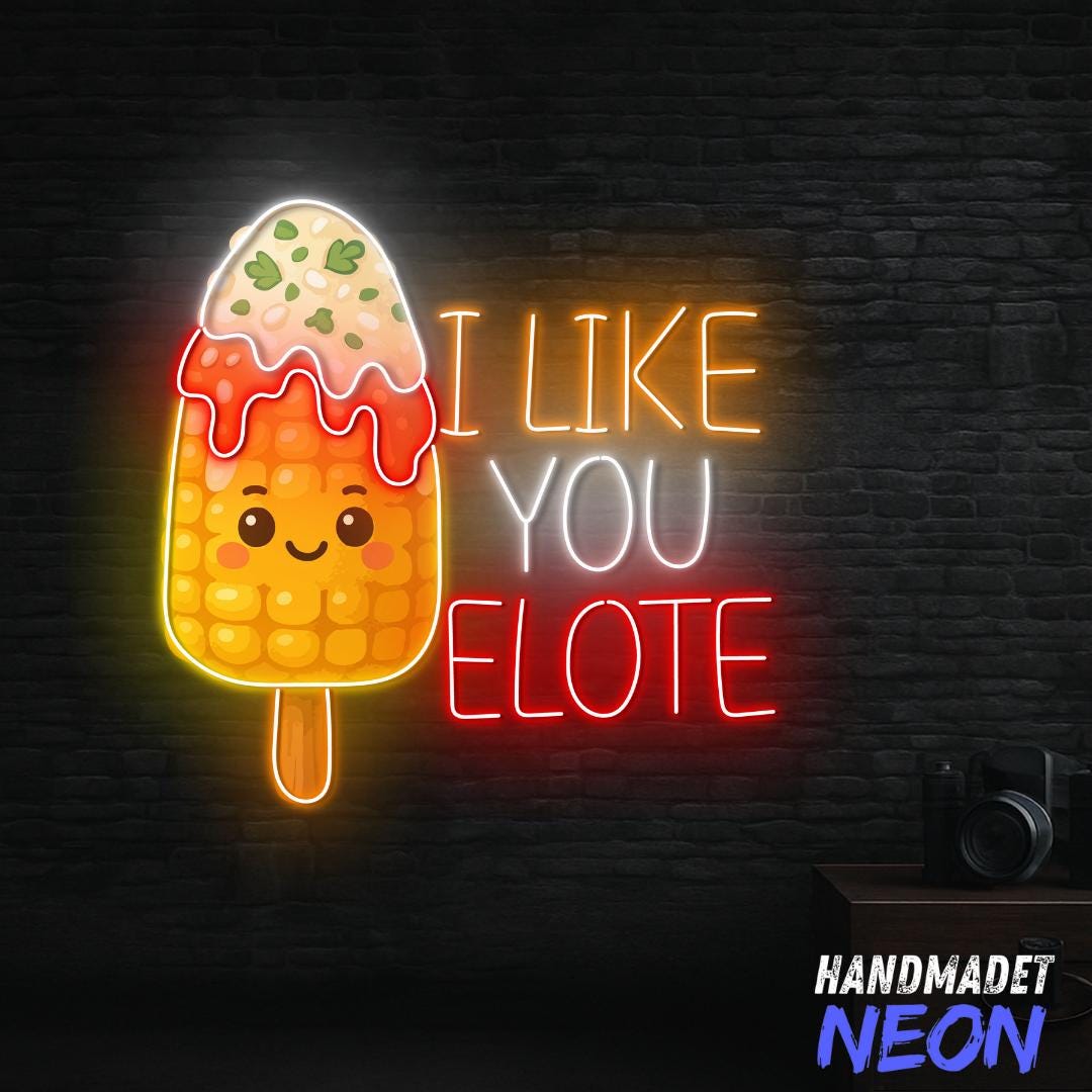 Elote Neon Sign for Street Food Shop Decor, Mexican Food Led Light ...