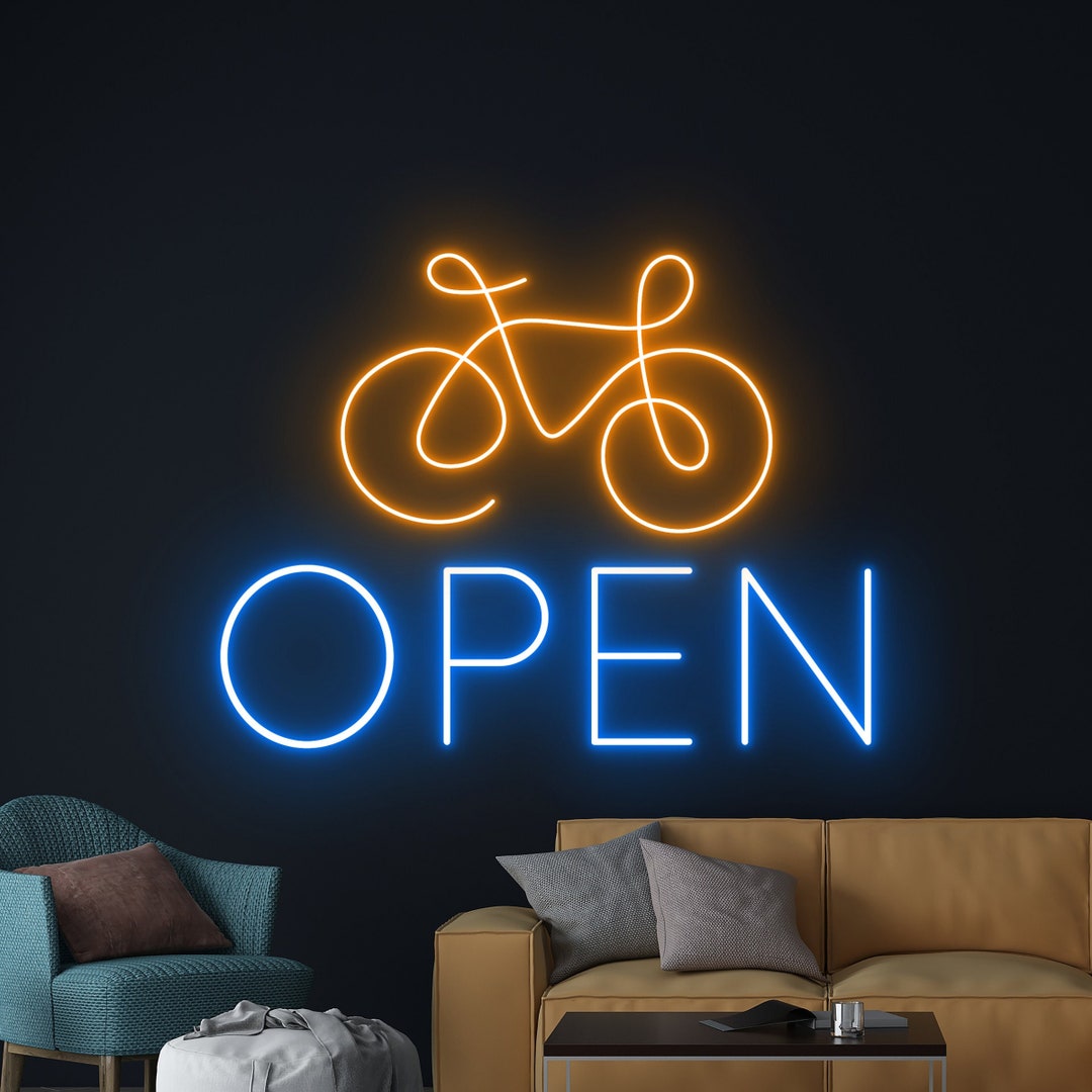 Bicycle Neon Sign, Mountain Biking Neon Light, Mountain Bike Neon Led ...