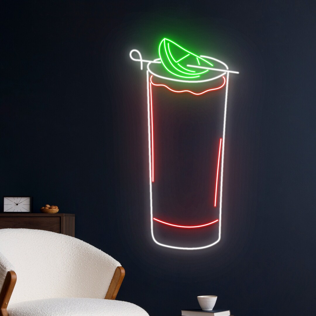 Dark N Stormy Neon Sign, Dark N Stormy LED Light, Cocktail Neon Light ...