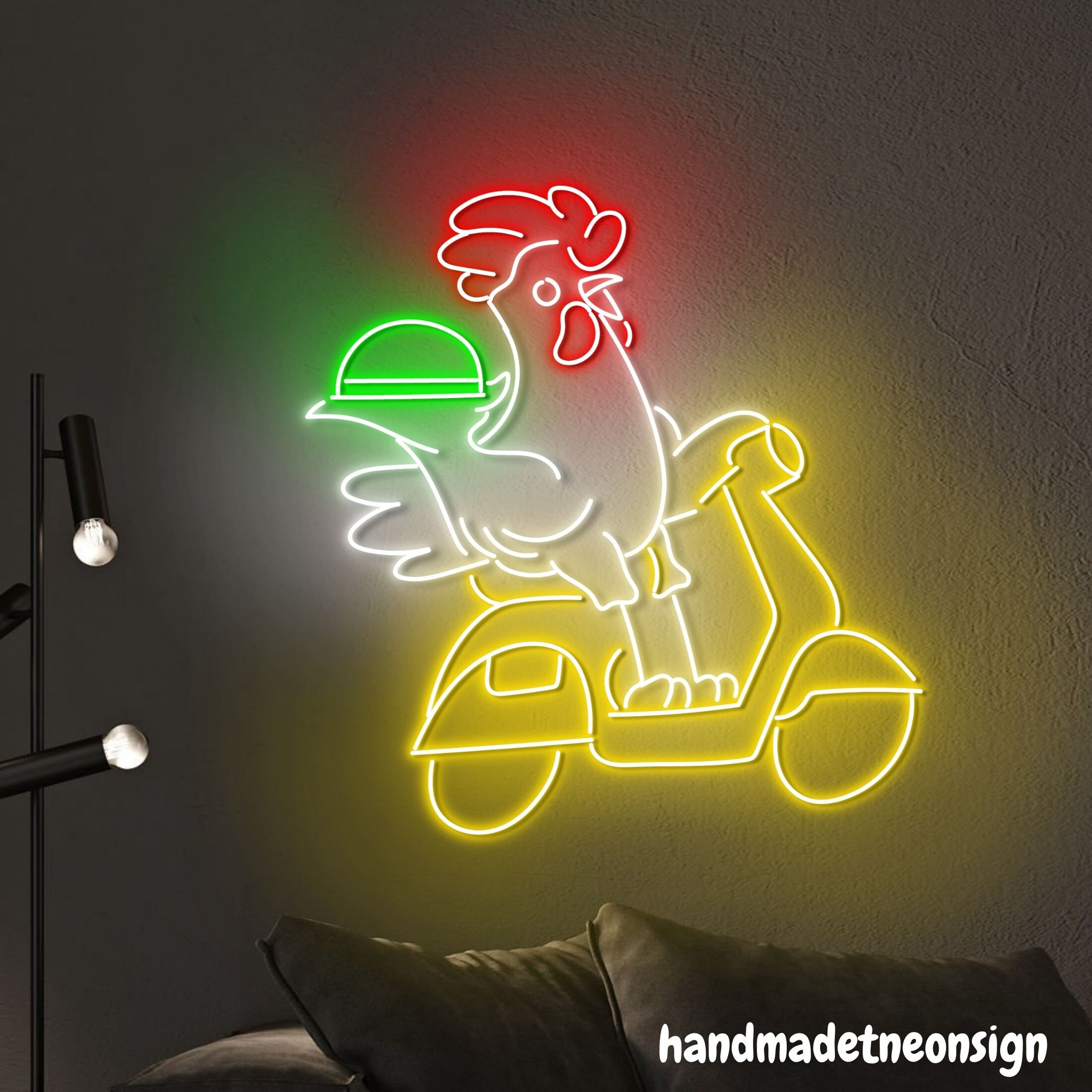 Rooster Express Neon Wall Sign, Chicken Led Wall Sign, Chick Neon Wall ...