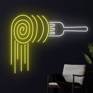 Spaghetti Pasta Neon Sign, Spaghetti Pasta LED Light, Spaghetti Neon ...