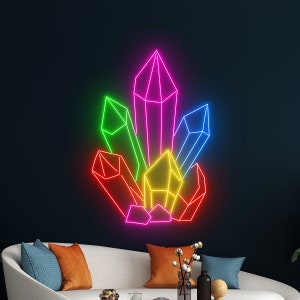 Crystals Mineral Stones Neon Sign, Crystals Stones Neon Light, Stones ...