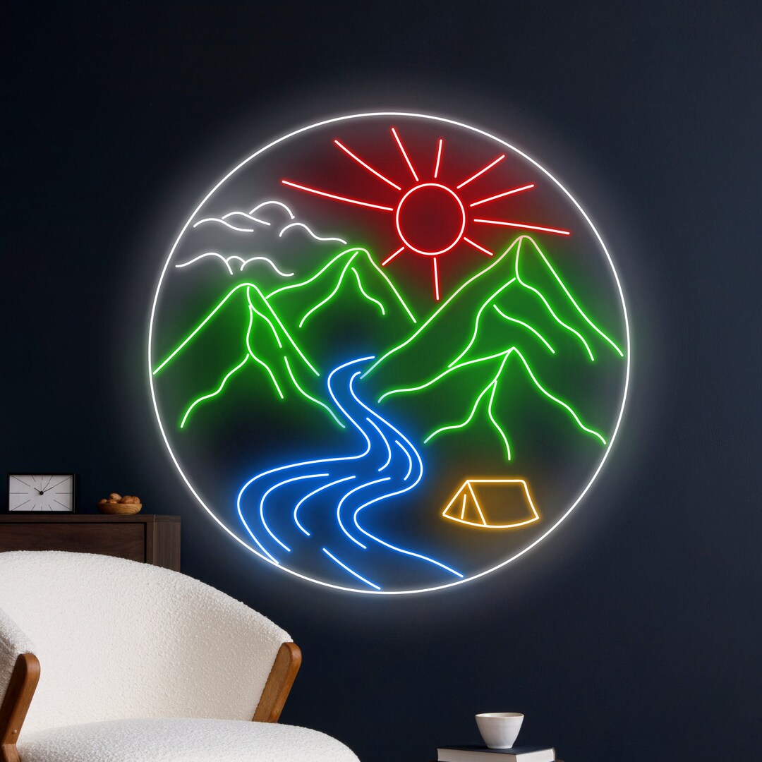 Sun Ocean Waves Neon Sign, Beach Led Sign, Holiday Led Light, Tropical ...