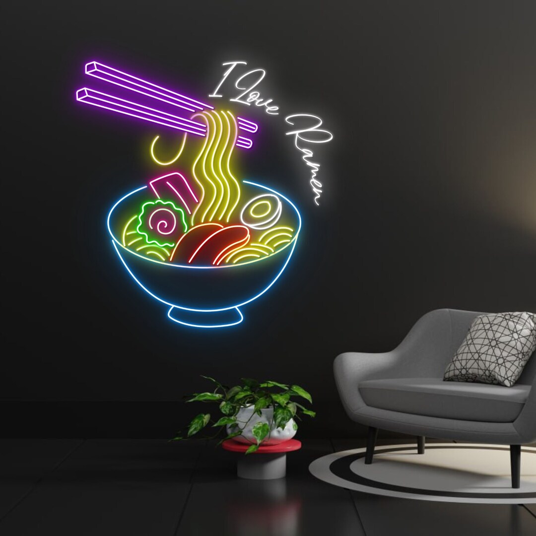 I Love Ramen Led Sign, Japanese Ramen Led Sign, Wall Decor, Ramen Neon ...