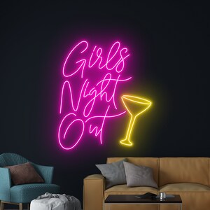 Girls Night Out Neon Sign, Girls Night Out LED Light, Girls Night Out ...