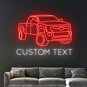 Pick up Truck Neon Sign, Pick up Truck Led Sign, Truck Led Light, Truck ...