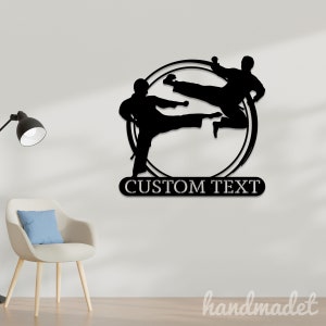 Personalized Taekwondo Metal Sign, Taekwondo Metal Light, Taekwondo ...