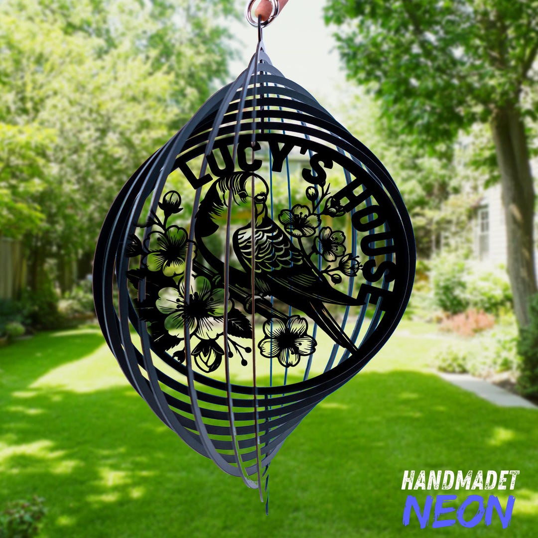 Custom Parrot Wind Spinner, 3D Kinetic Garden Decor, Yard Art Sculpture ...