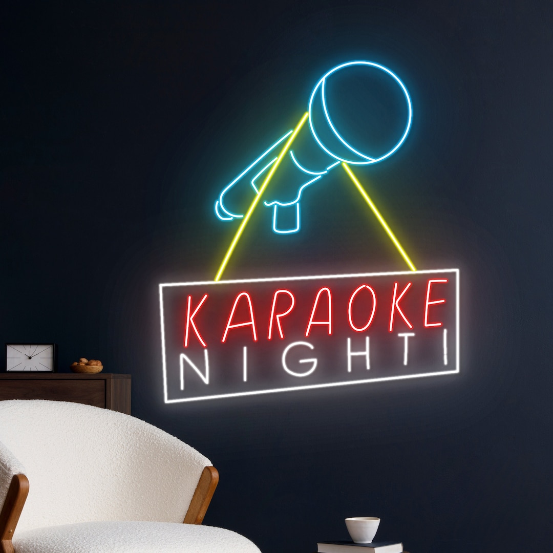 Karaoke Neon Sign, Karaoke Bar Neon Sign, Karaoke Club Neon Sign ...