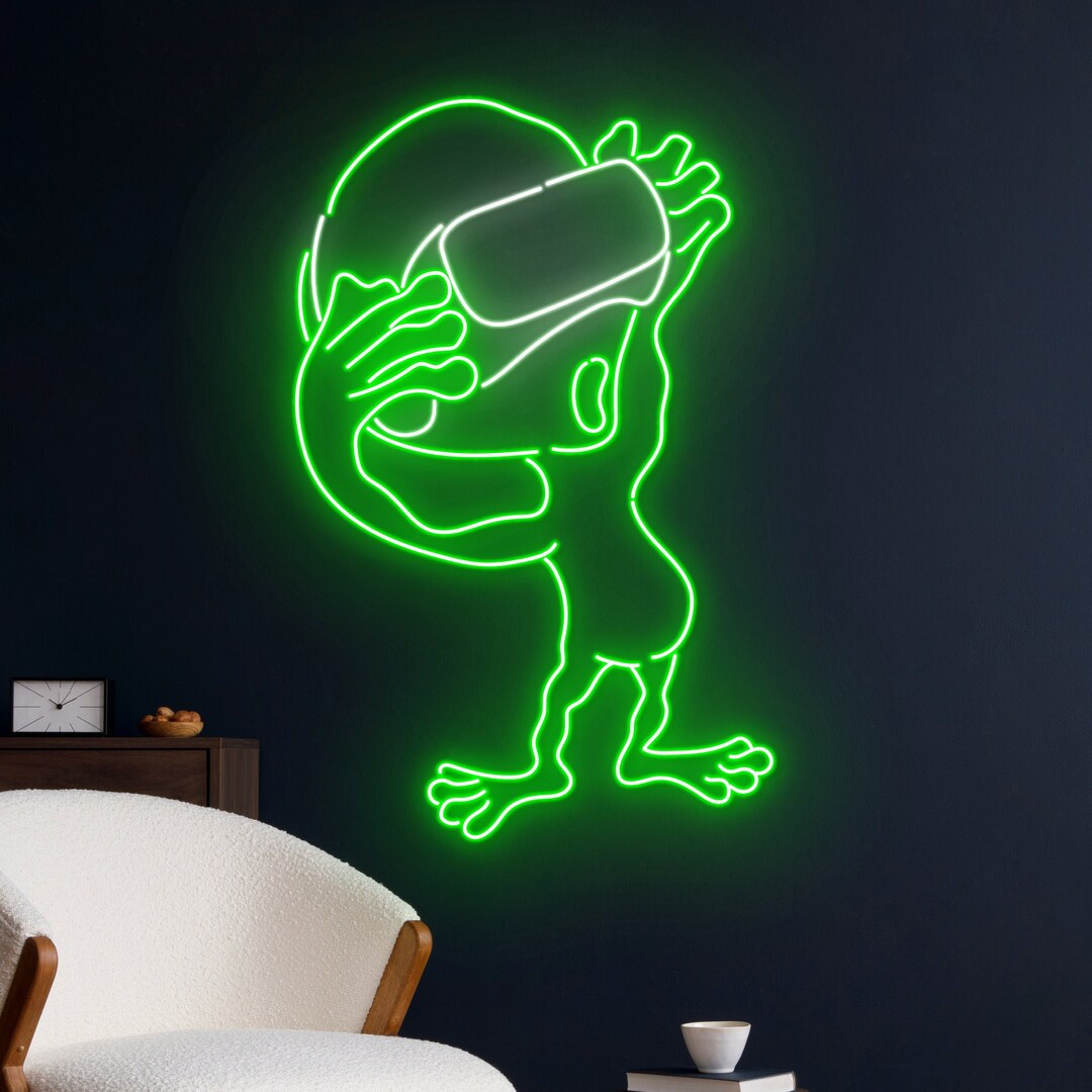 Alien VR Game Led Sign, Alien VR Game Neon Light, Swag Alien Neon Sign ...