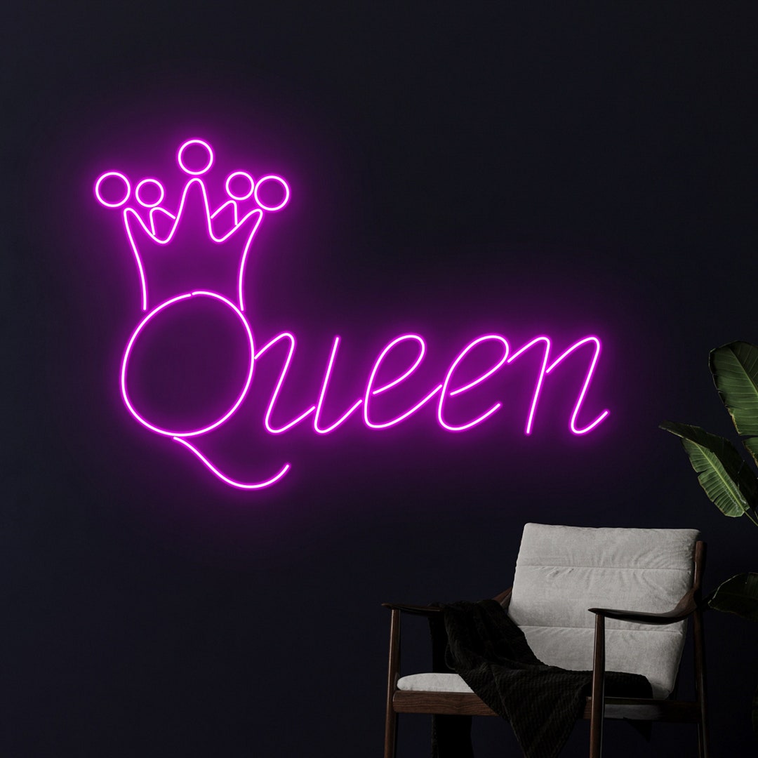 Queen Crown Neon Sign, Crown Queen Led Sign, Queen Crown Led Light ...