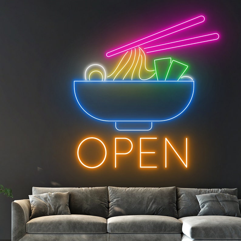 Ramen Neon Sign, Japanese Ramen Noodles Led Sign, Ramen Noodle Bowl Led ...