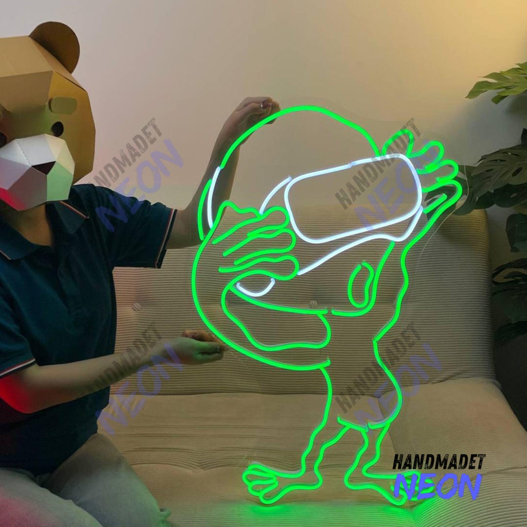 Alien VR Game Led Sign, Alien VR Game Neon Light, Swag Alien Neon Sign ...