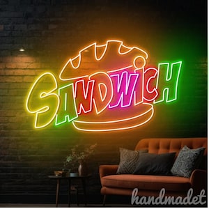 Sandwich Neon Sign, Sandwich Led Sign, Sandwiches Neon Light ...