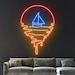 Sailing Boat Neon Sign, Sailboat Led Sign, Sail Boat Led Light, Sun ...
