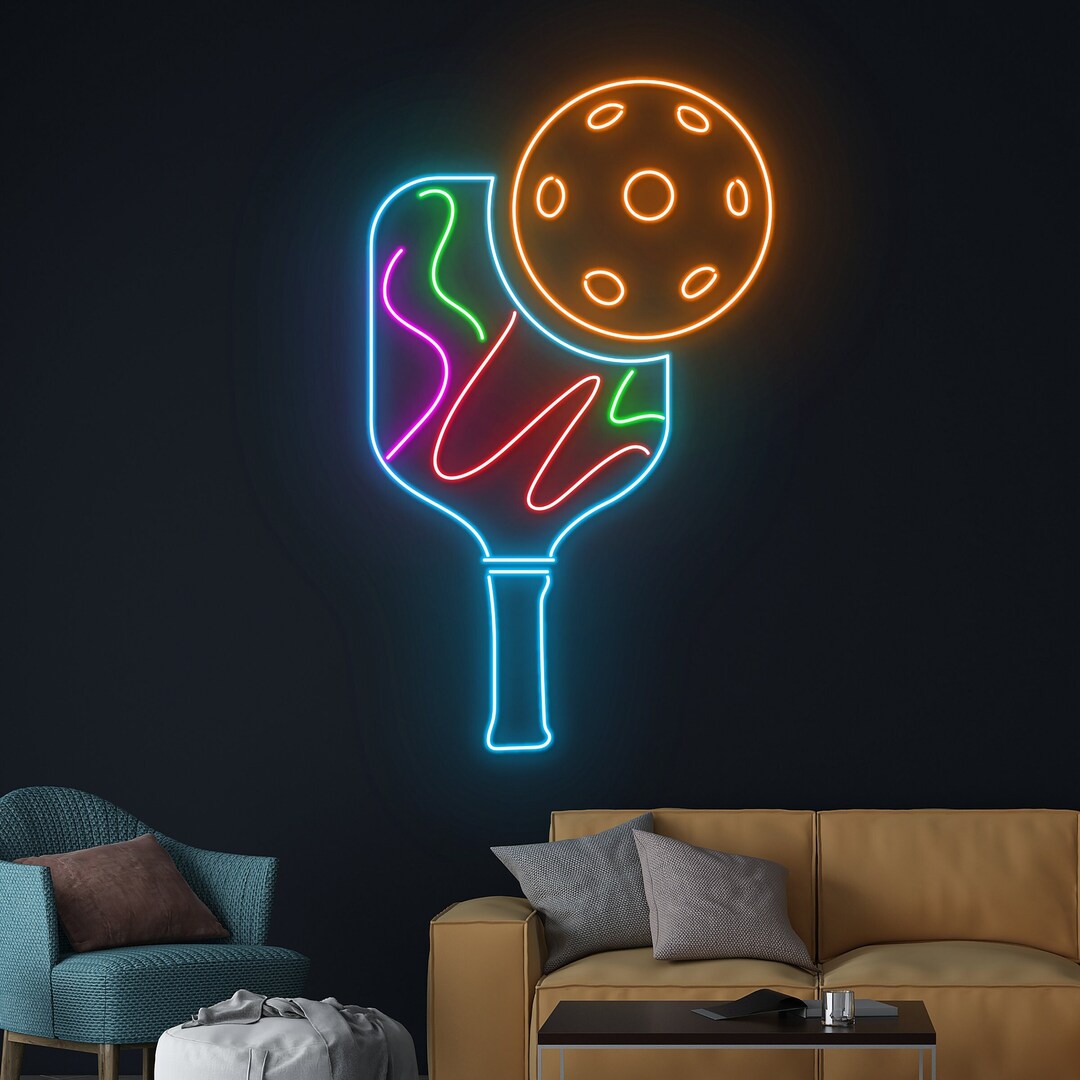 Pickle Ball Led Sign, Pickleball Neon Sign, Pickle Ball Player Neon ...