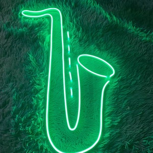 Saxophone Led Sign Saxophone Neon Sign Wall Decor - Etsy