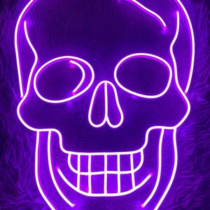 Skull Led Sign, Skull Halloween Led Sign, Wall Decor, Bar Neon Sig ...