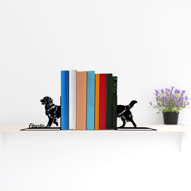 Custom Labrador Retriever Metal Bookends Labrador Name Bookend, Dog ...