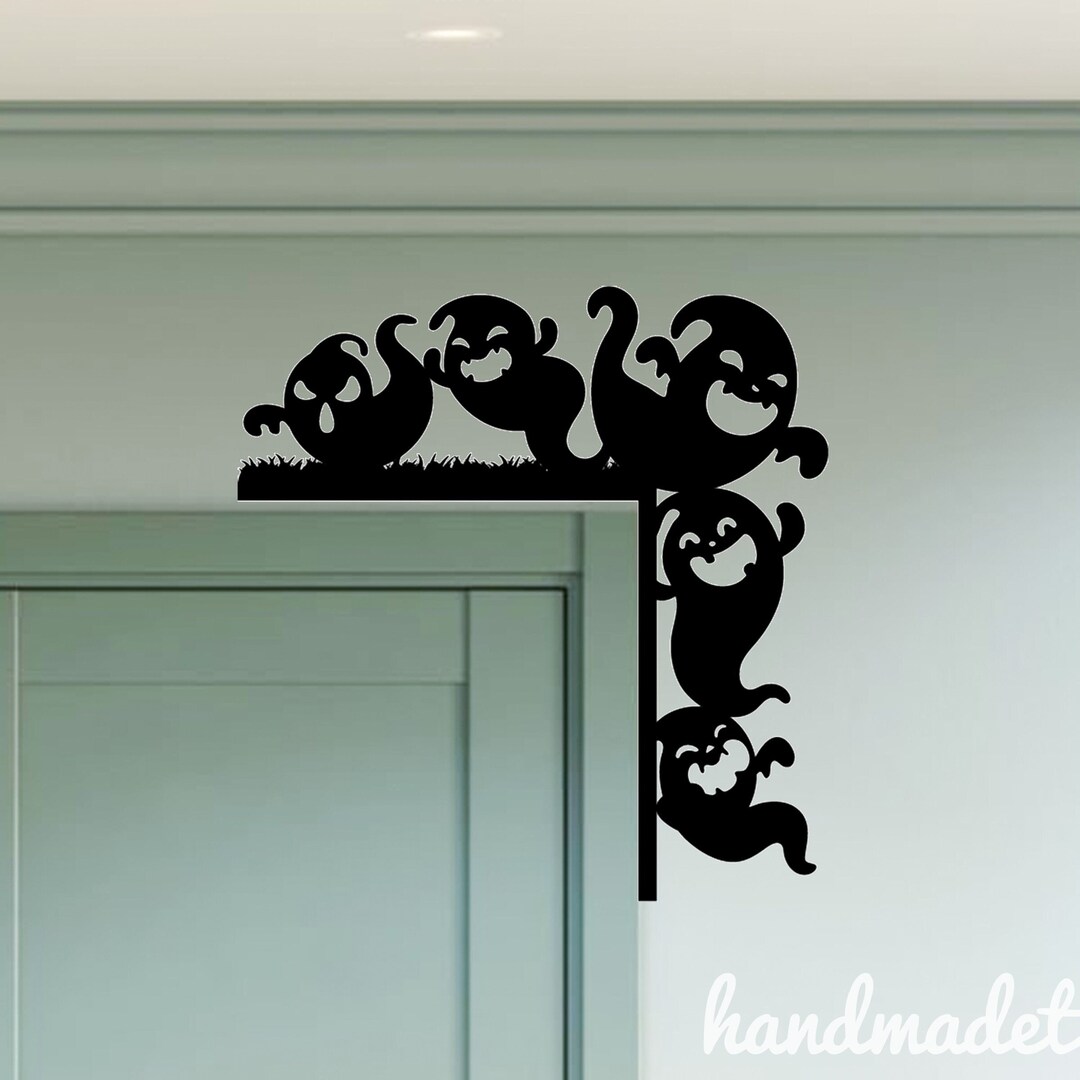 Personalized Ghost Door Corner Sign, Ghost Metal Door Topper, Custom ...