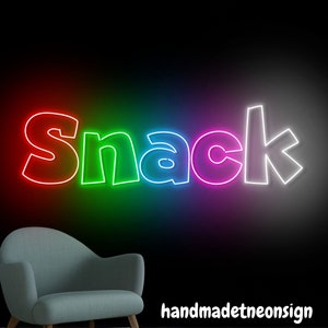 Snack Neon Sign, Snack Led Sign, Snack Neon Light, Custom Snack Led ...