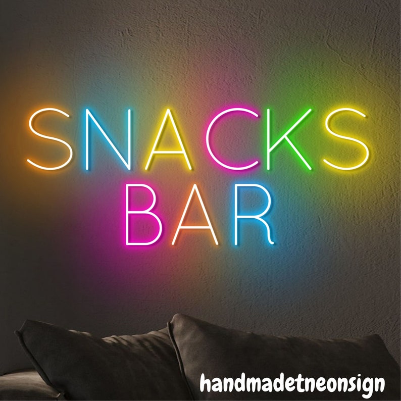 Snack Bar Neon Sign, Snack Led Sign, Snack Neon Light, Snack Led Light ...