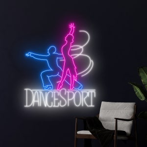 Dance Sport Neon Sign, Custom Dancer Led Sign, Dancesport Dancer Light ...