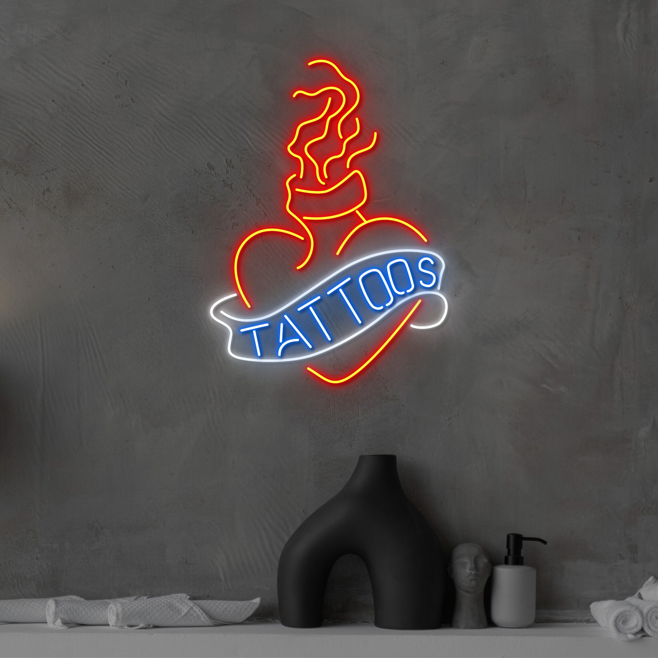Tattoo Led Sign, Tattoo Shop Led Sign, Wall Decor, Bar Neon Sign ...