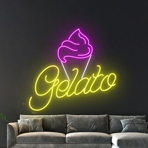 Gelato Neon Sign, Gelato Led Lights, Gelato Neon Lights, Custom Neon ...