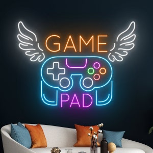 Game Machine Neon Sign, Game Controller Led Sign, Game Player Led Light ...