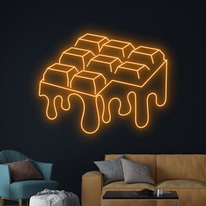 Dripping Chocolate Led Sign, Chocolate Neon Light, Chocolate Bar Neon ...