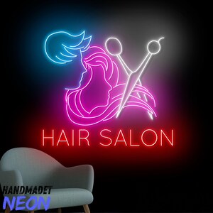 Hair Salon Open Neon Sign, Hairdresser Led Sign, Hair Neon Light, Hair ...