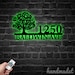 Personalized Tree House Number, Green Tree Home Number Metal Wall Sign ...