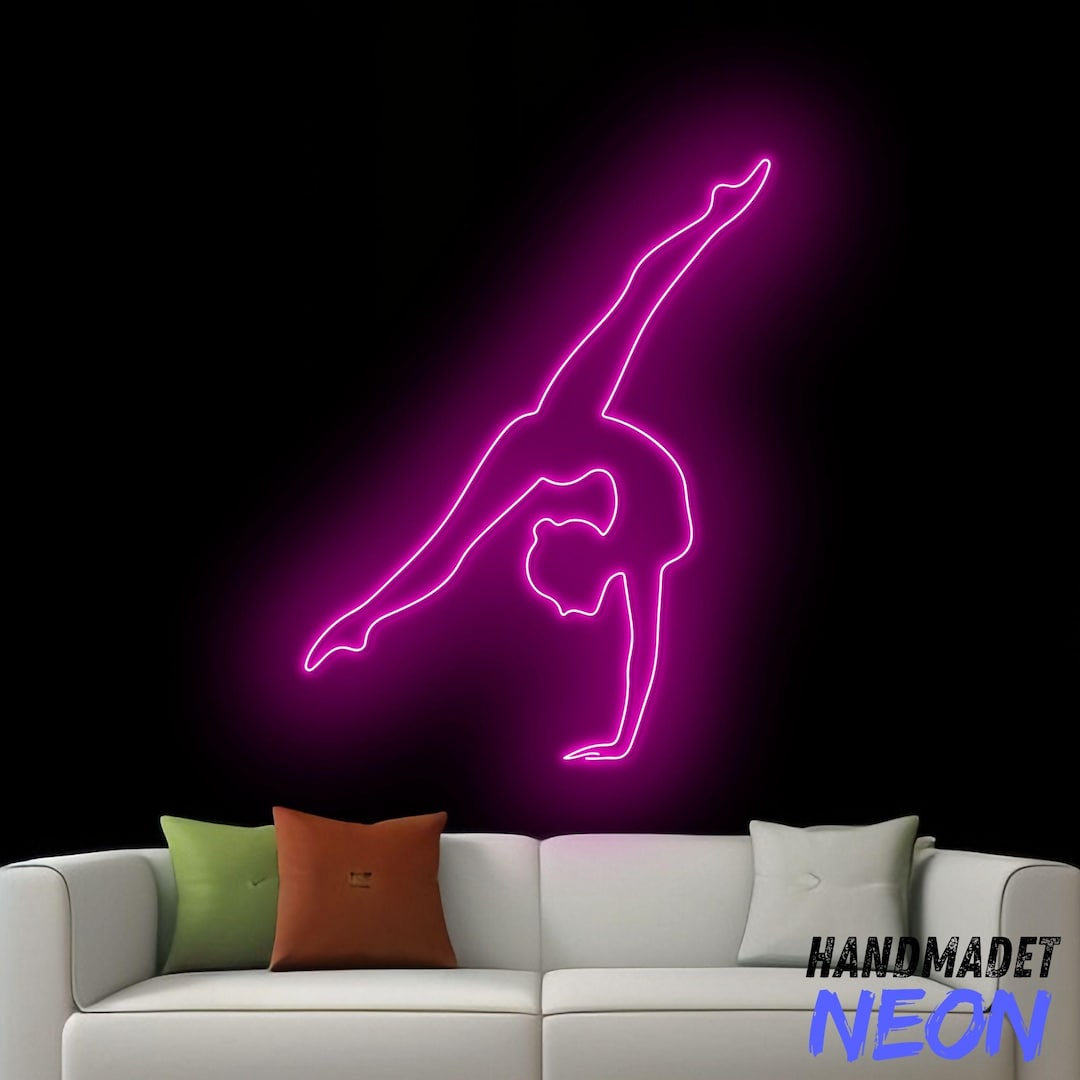 Gymnastics Neon Sign, Gymnastic Led Sign, Trainer Neon Light, Fitness ...