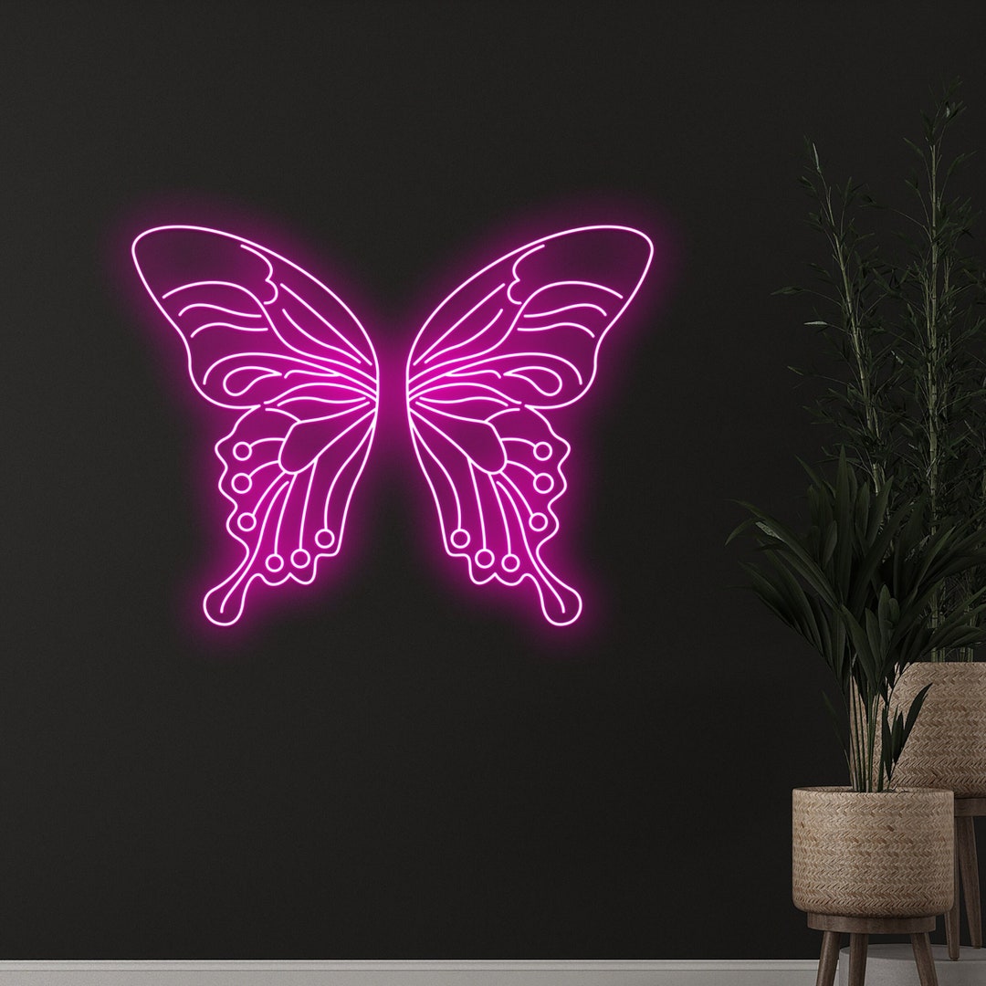 Custom Butterfly Neon Sign, Butterfly Wings LED Light, Fairy Wings Neon ...