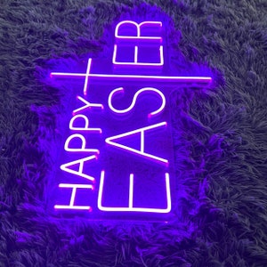 Easter Neon Sign - Perfect Gift and Decor for Nursery & Bedroom - Light ...