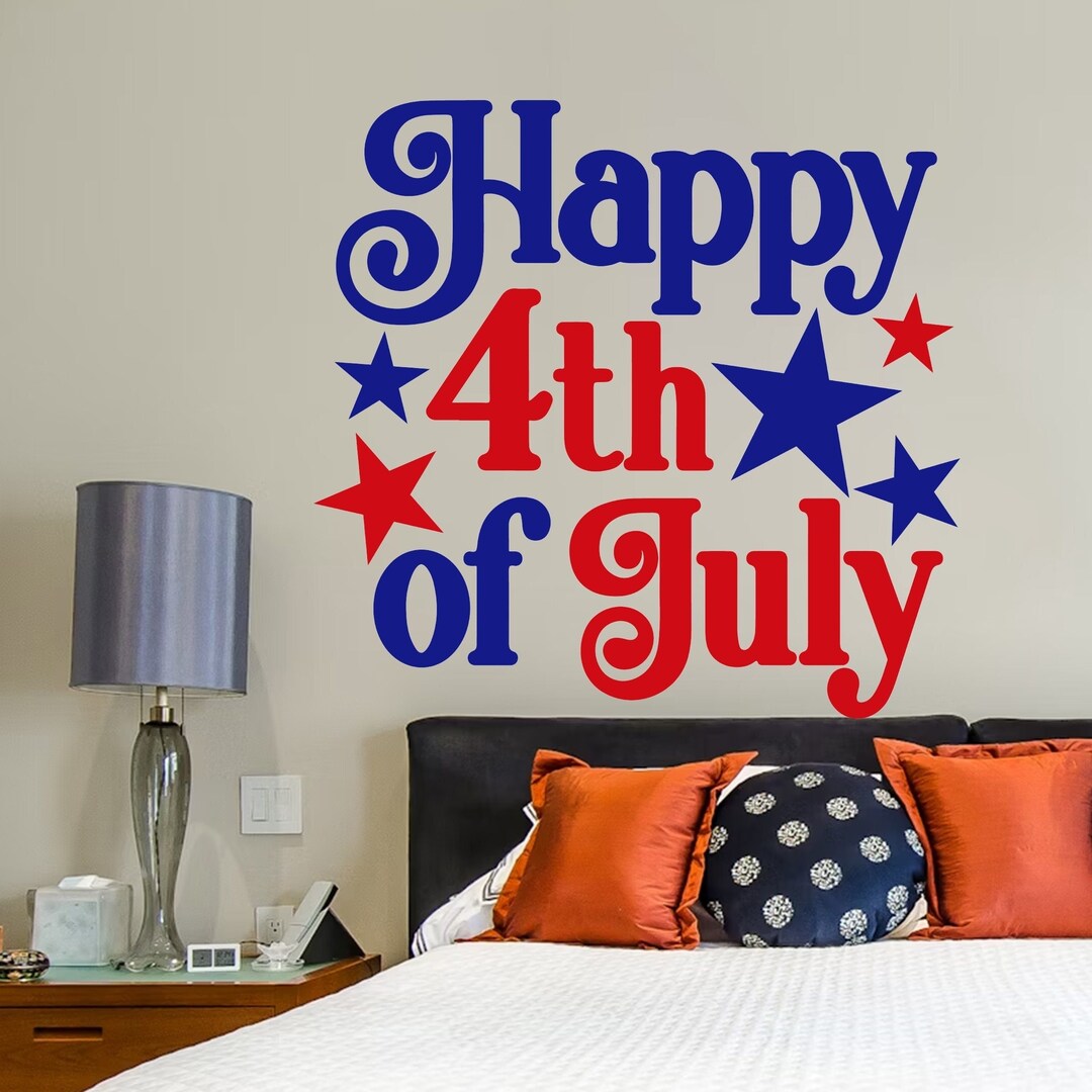 Happy 4th of July Words Metal Sign Wall Art, Personalized 4th of July ...