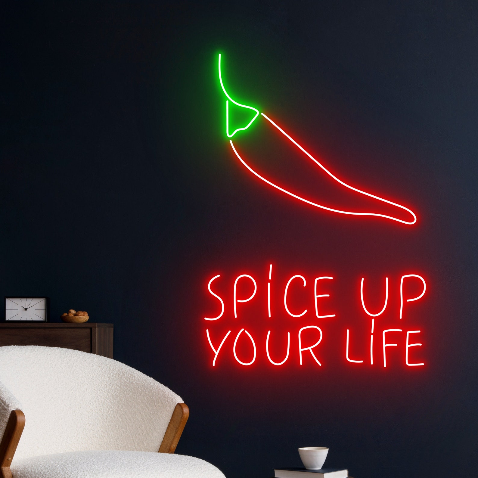 Spices up Your Life Neon Sign, Chili LED Neon Sign, Chili Led Neon ...