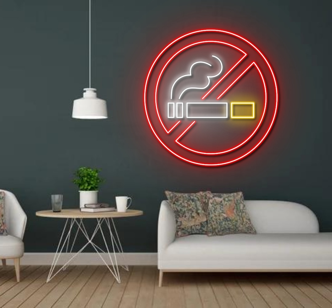 No Smoking Neon Sign, Smoking Led Sign, No Smoking Led Sign, Custom ...