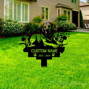 Custom Labrador Memorial Stake Metal Sign - Personalized Outdoor ...