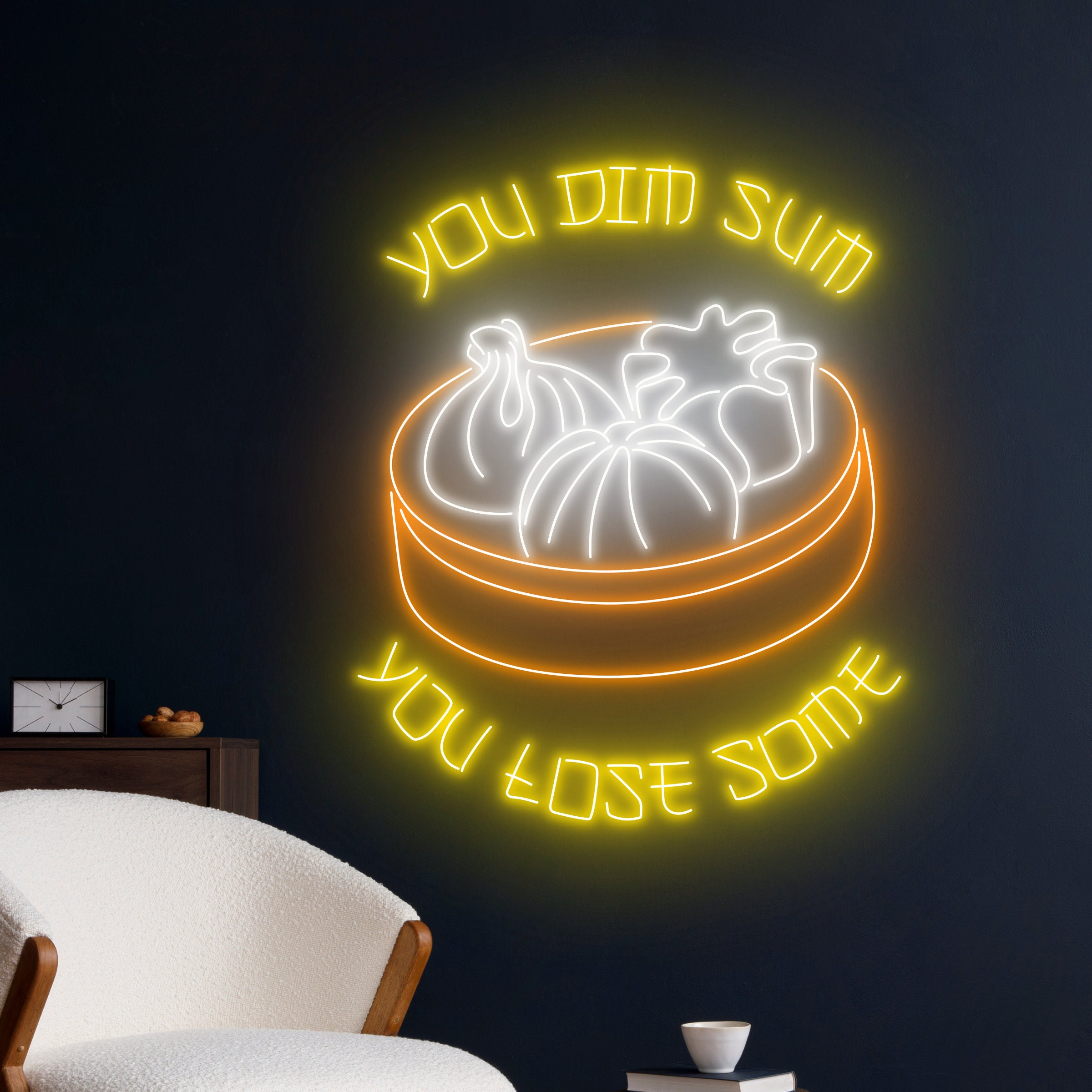 You Dim Sum You Lose Sum Neon Sign, Dimsum Led Sign, Dim Sum Led Light ...