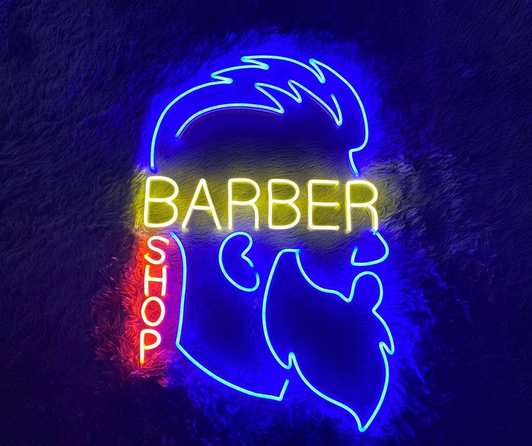 Barber Shop Led Sign, Barber Neon Sign, Wall Decor, Decor Led Light ...