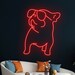 French Bulldog in Glasses Neon Sign, French Bulldog Led Light, Bull Dog ...