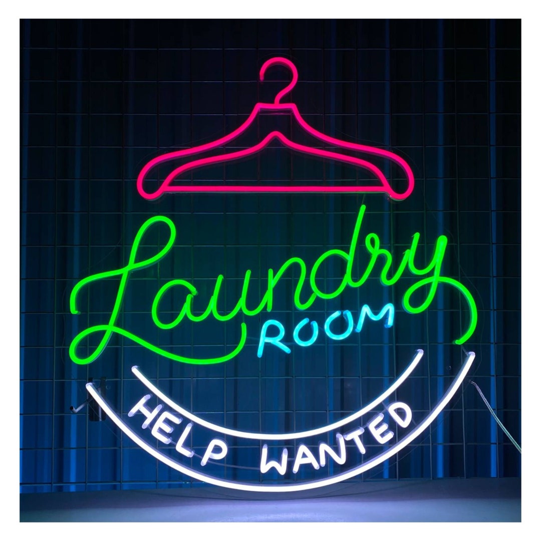 Laundry Led Light, Clothing Neon Light, Laundry Open Led Sign, Wardrobe ...