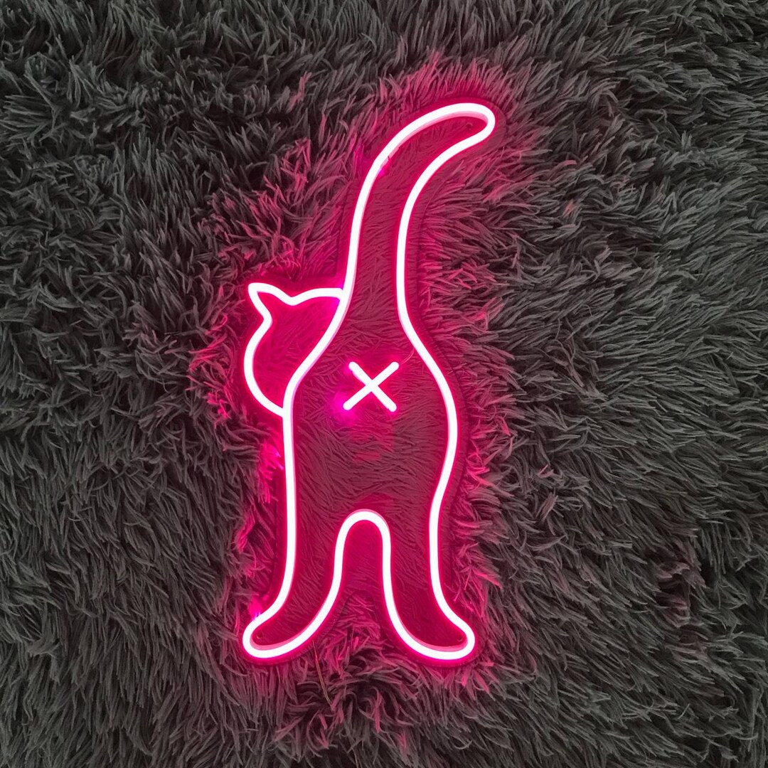 Cat Line Art Neon Sign, Cat LED Light, Cat Decor, Cat Nursery Wall ...