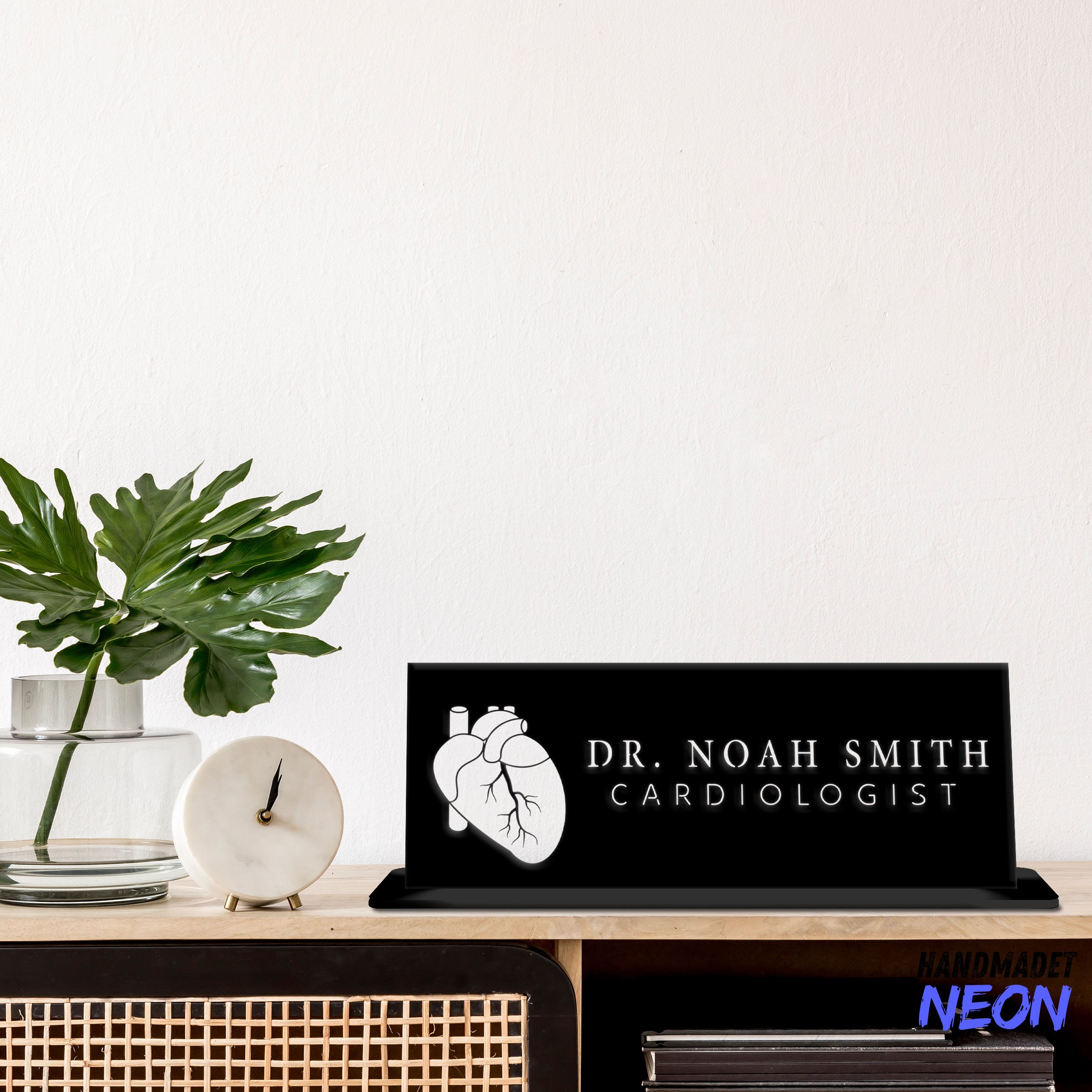 Custom Cardiologist Metal Name Plate, Doctor Name Plate Table Decor ...